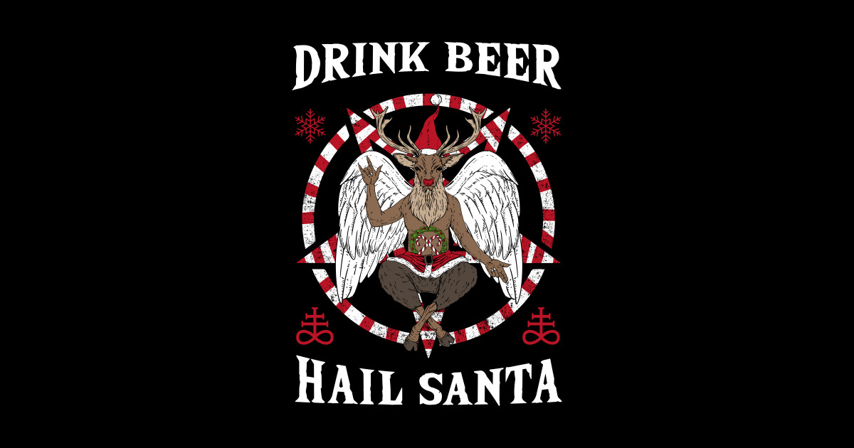Drink Beer Hail Satan I Baphomet Death Metal - Gift - Magnet | TeePublic