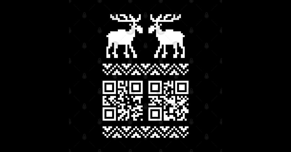 Moose QR Code Sweater - Novelty Quick Response Code Gifts - Sticker ... Moose QR Code Sweater - Novelty Quick Response Code Gifts - Sticker ...