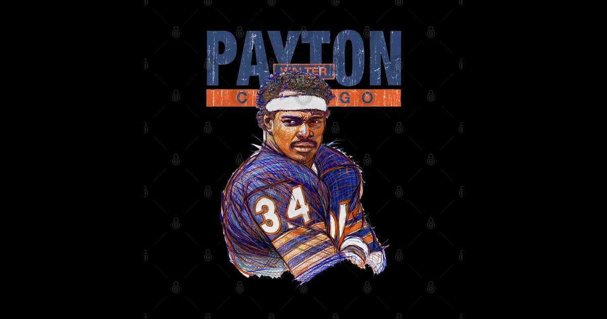 Walter Payton Chicago Game Face - Walter Payton - Sticker | TeePublic