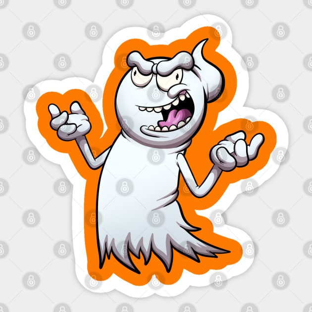 Evil Laughing Ghost - Evil Laughing Ghost - Sticker | TeePublic