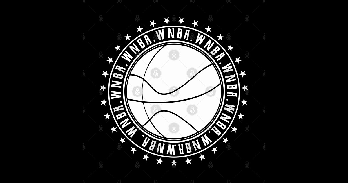 WNBA || Circle white | Logo type || V7 - Wnba - Sticker | TeePublic