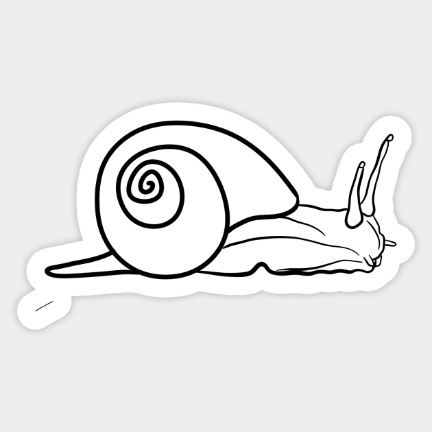 Stick figure snail - Stick Figure Snail - Sticker | TeePublic