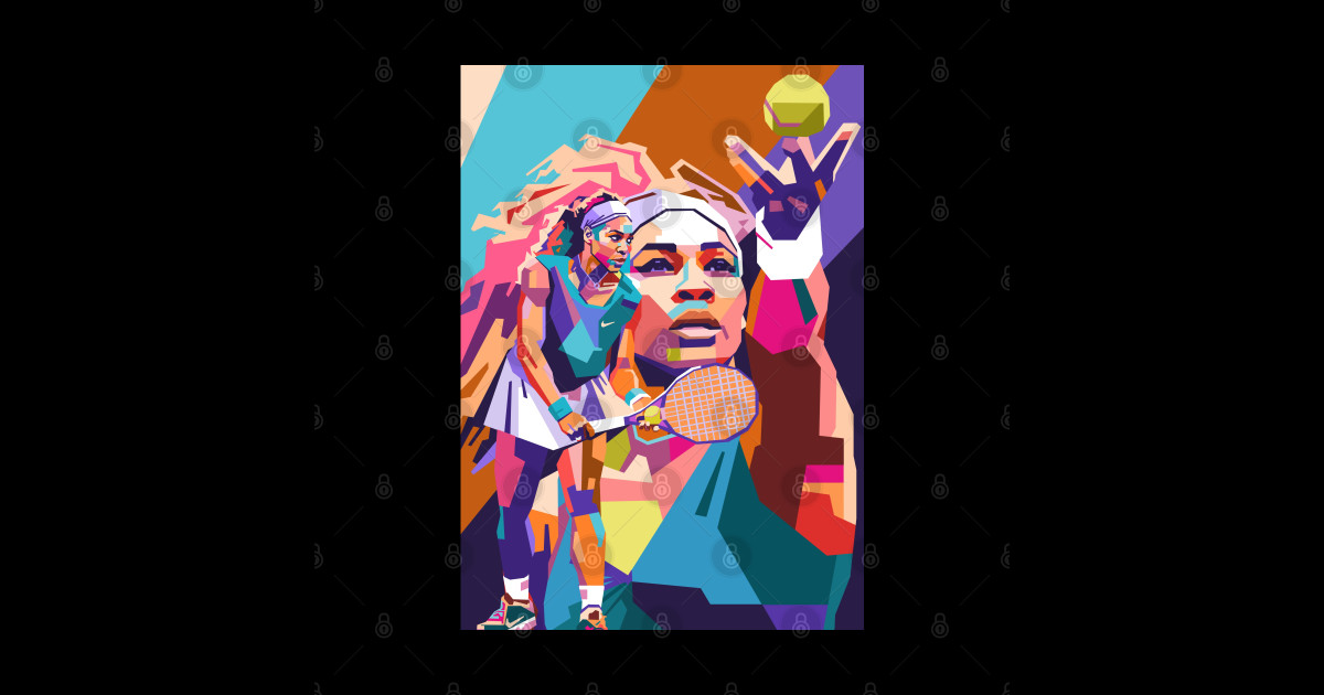 Serena Williams colorful pop art - Serena Williams - Sticker | TeePublic