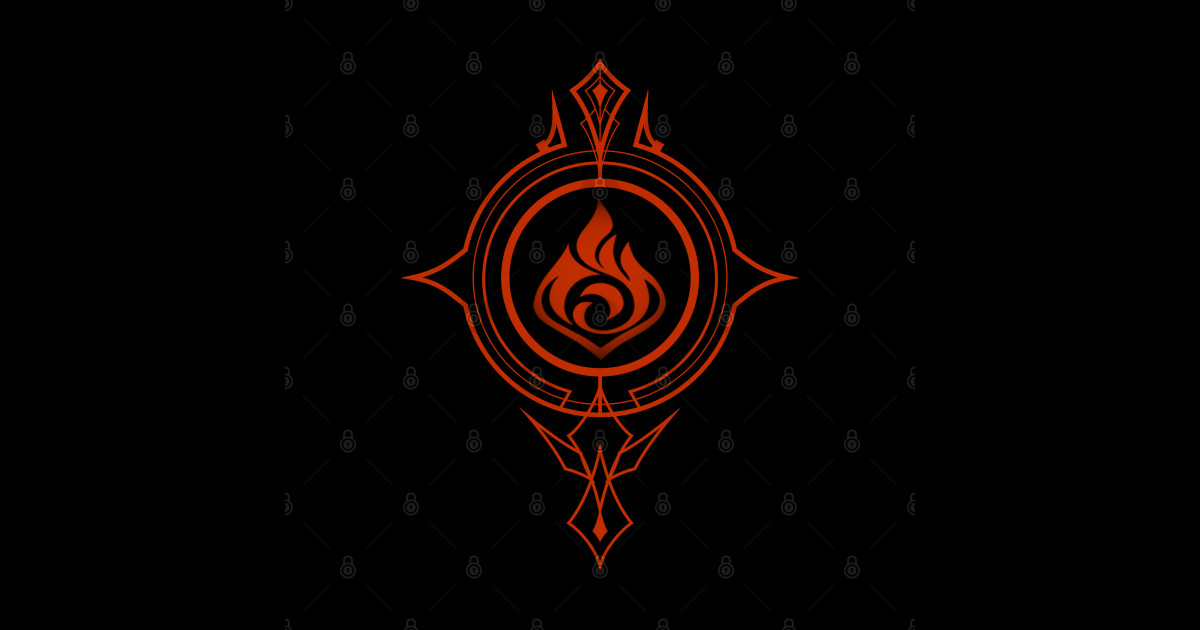 Pyro Element - Genshin Impact - Sticker | TeePublic