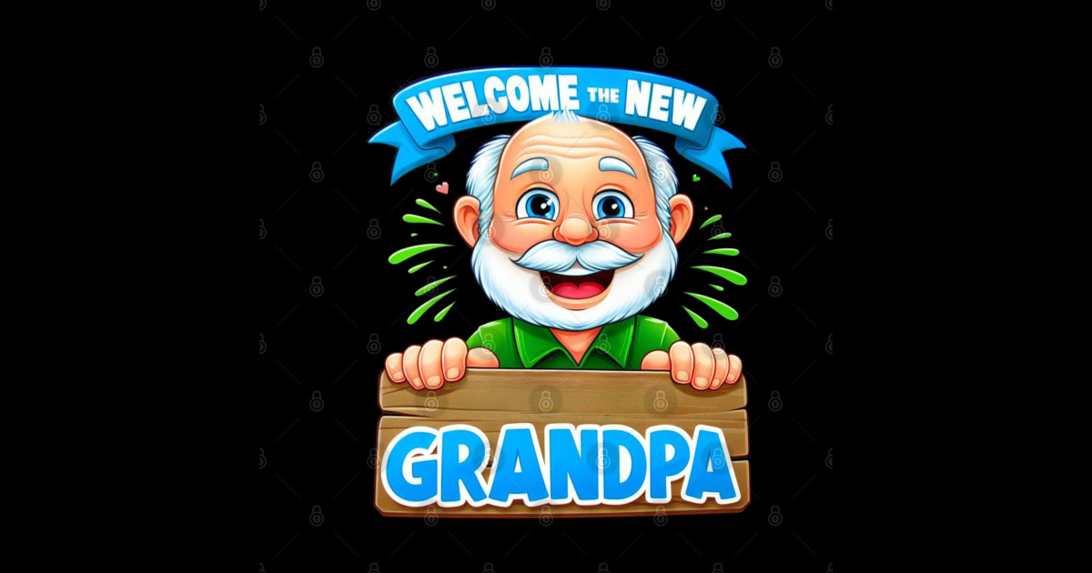 Promoted To Grandpa - Promoted To Grandpa - Sticker | TeePublic