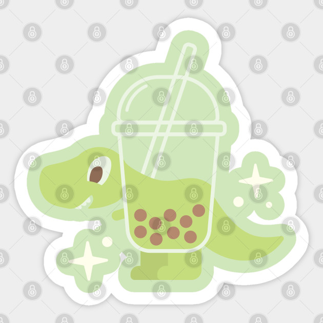 Bubble Tea Rex - Bubble Tea - Sticker | TeePublic