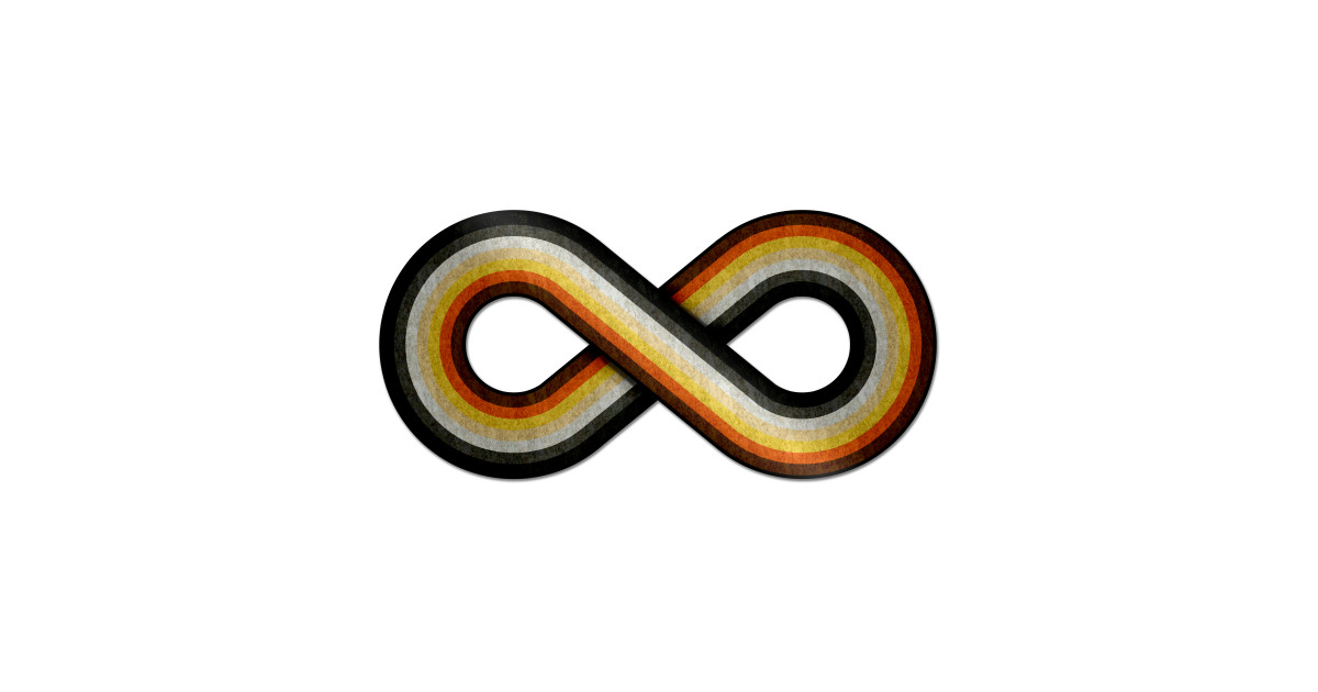 Large Infinity Symbol Striped with Gay Bear Pride Flag - Infinity ...