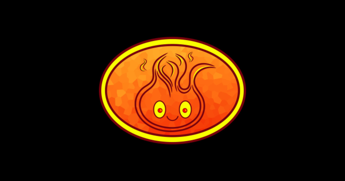 Smiling Flame Slime Logo 1 - Flames - Sticker | TeePublic