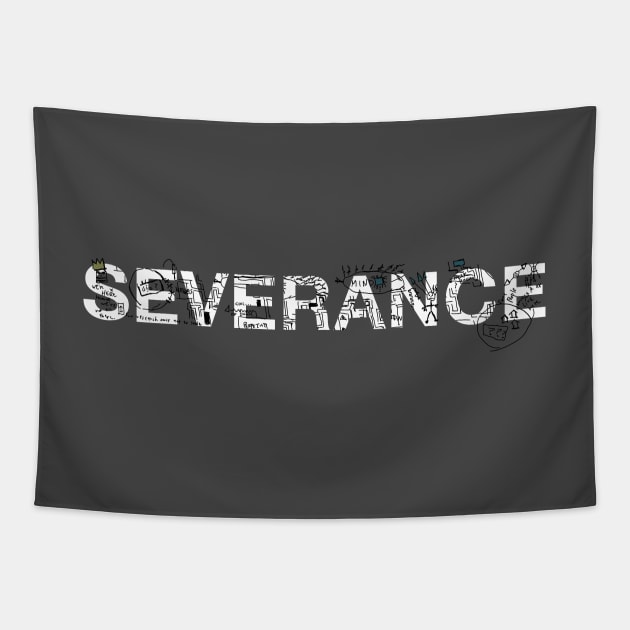 Severance with Petey's Map - Severance - Tapestry | TeePublic