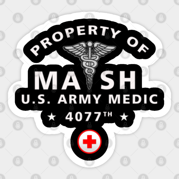 MASH 4077 Vintage Logo - Mashup Art - Sticker | TeePublic