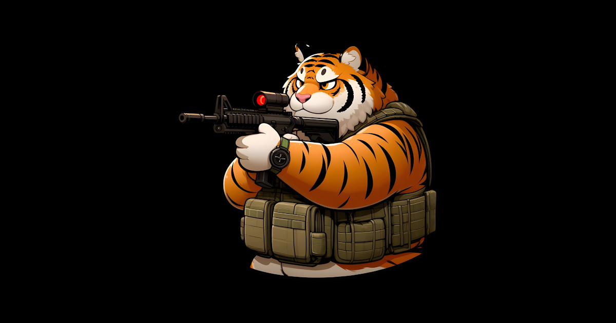 Tactical Tiger - Tiger - Sticker | TeePublic