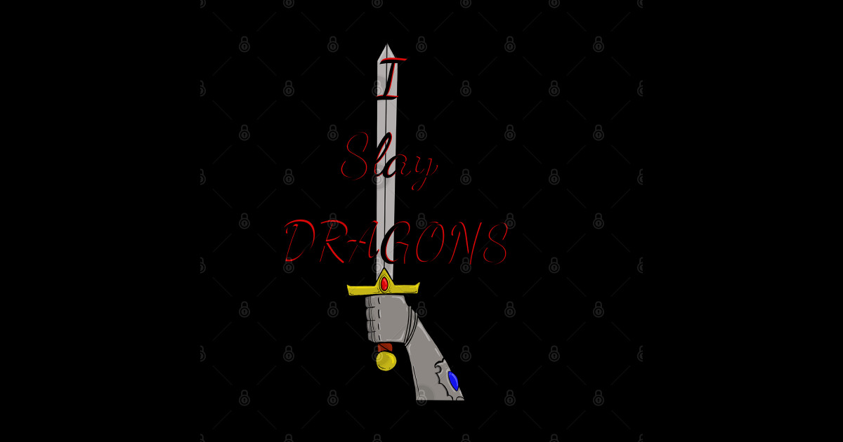 I slay Dragons - Dungeons And Dragons - Sticker | TeePublic