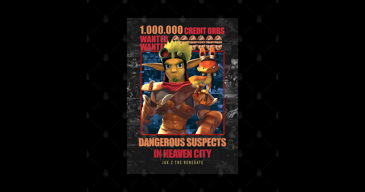 Jak 2 wanted retro poster - Jak 2 - Posters and Art Prints | TeePublic