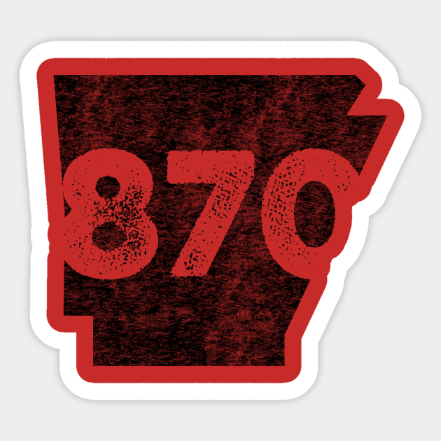 870 Arkansas - Arkansas - Sticker | TeePublic
