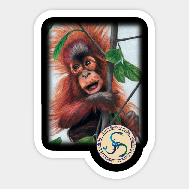 Baby Orangutan - Orangutan - Sticker | TeePublic