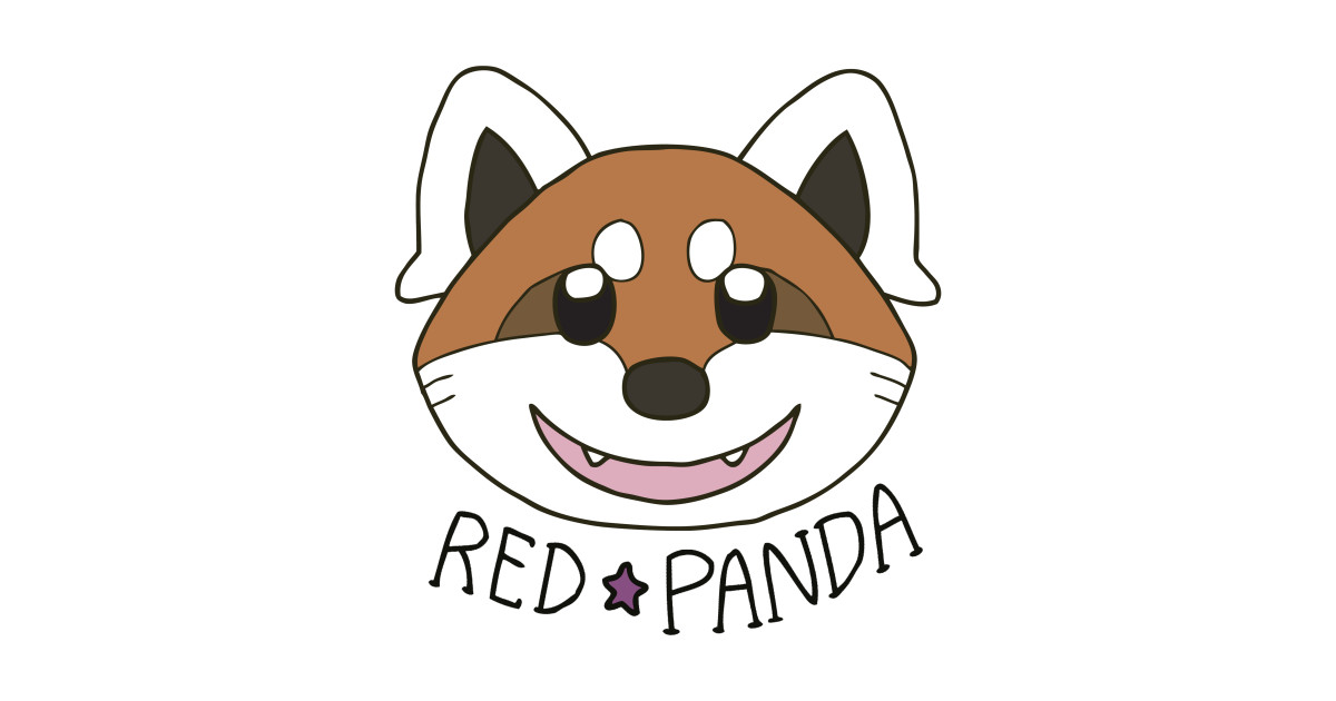 Cute Red Panda Grin - Red Panda - T-Shirt | TeePublic