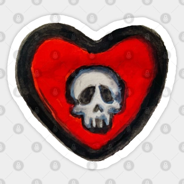 Skull Heart - Skull Heart - Sticker | TeePublic
