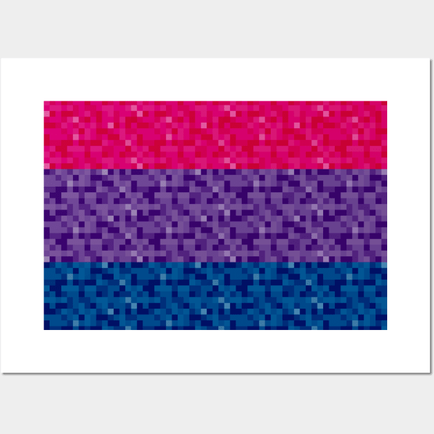 Bisexual Pride Pixel Flag Repeating Background - Pixel Flag - Posters ...