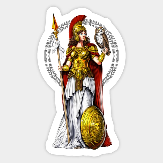 Greek Goddess Athena - Athena Greek Goddess - Sticker | TeePublic