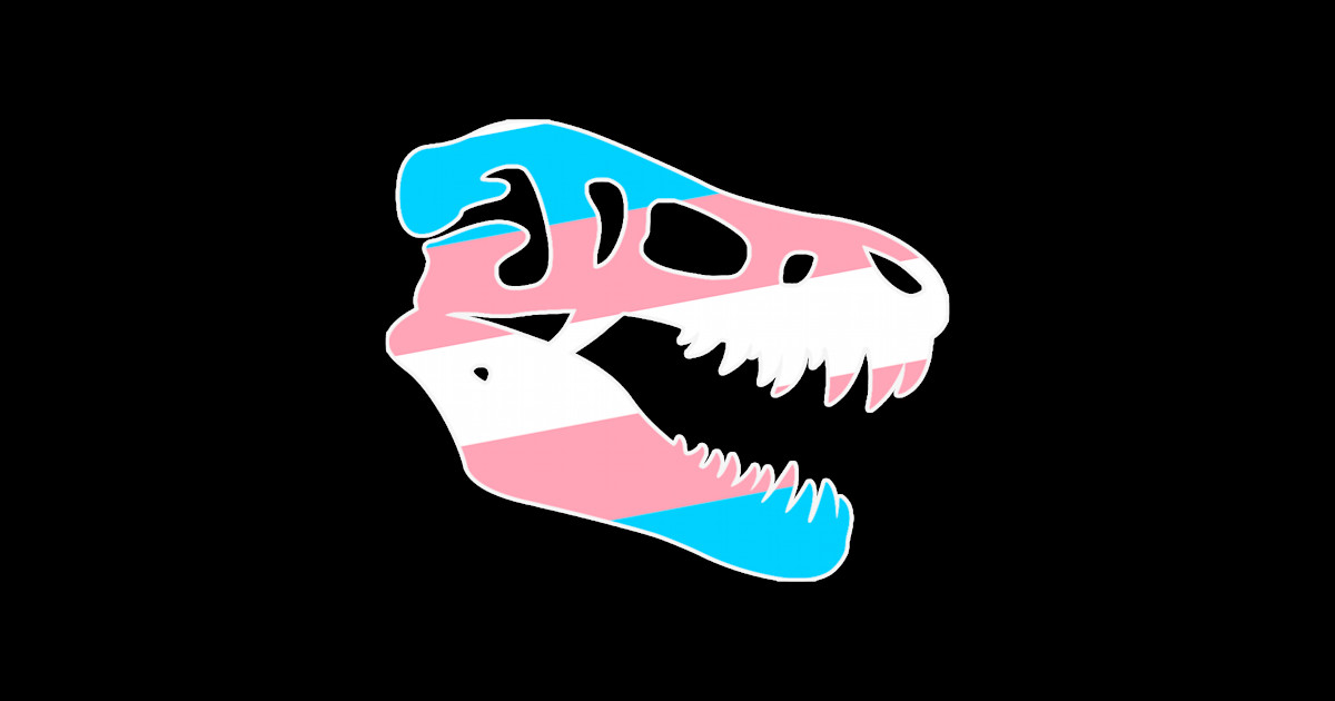 Trans Pride Dinosaur Transgender Flag T-Rex LGBT - Trans Pride Dinosaur ...