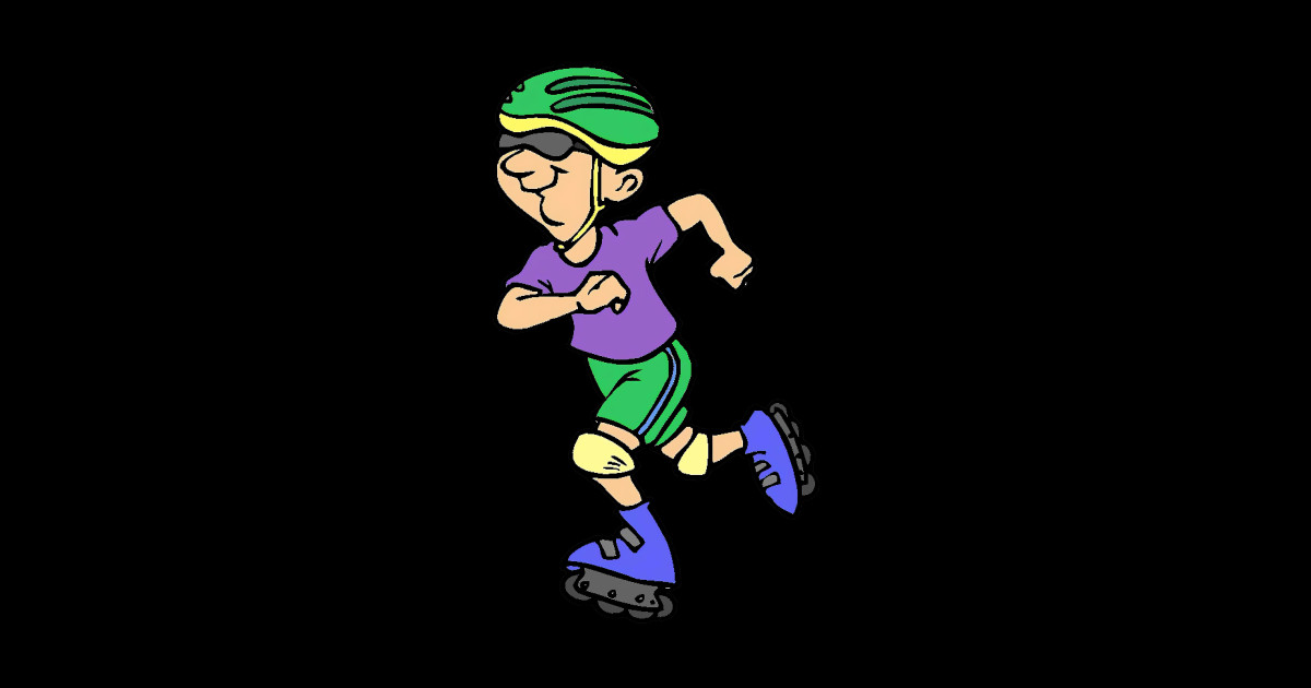 Bladin' Away - Rollerblades - Sticker | TeePublic
