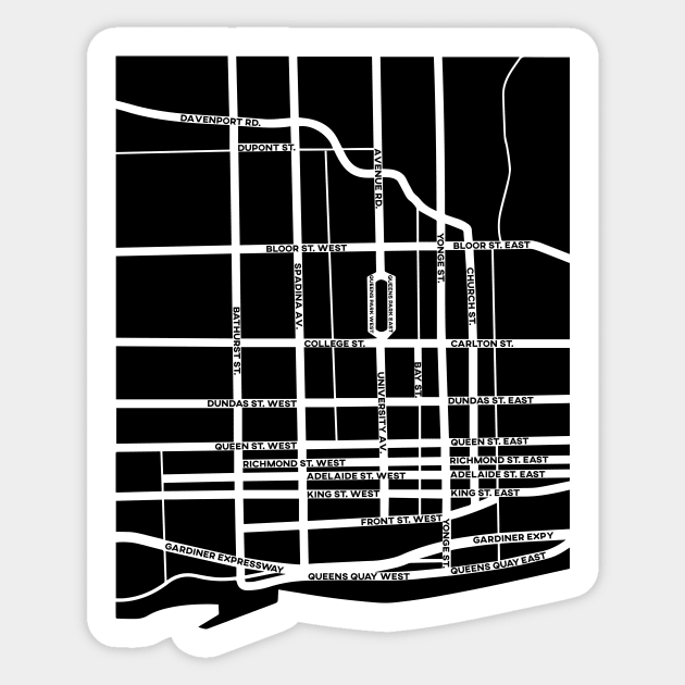 Toronto Map - Toronto - Sticker | TeePublic