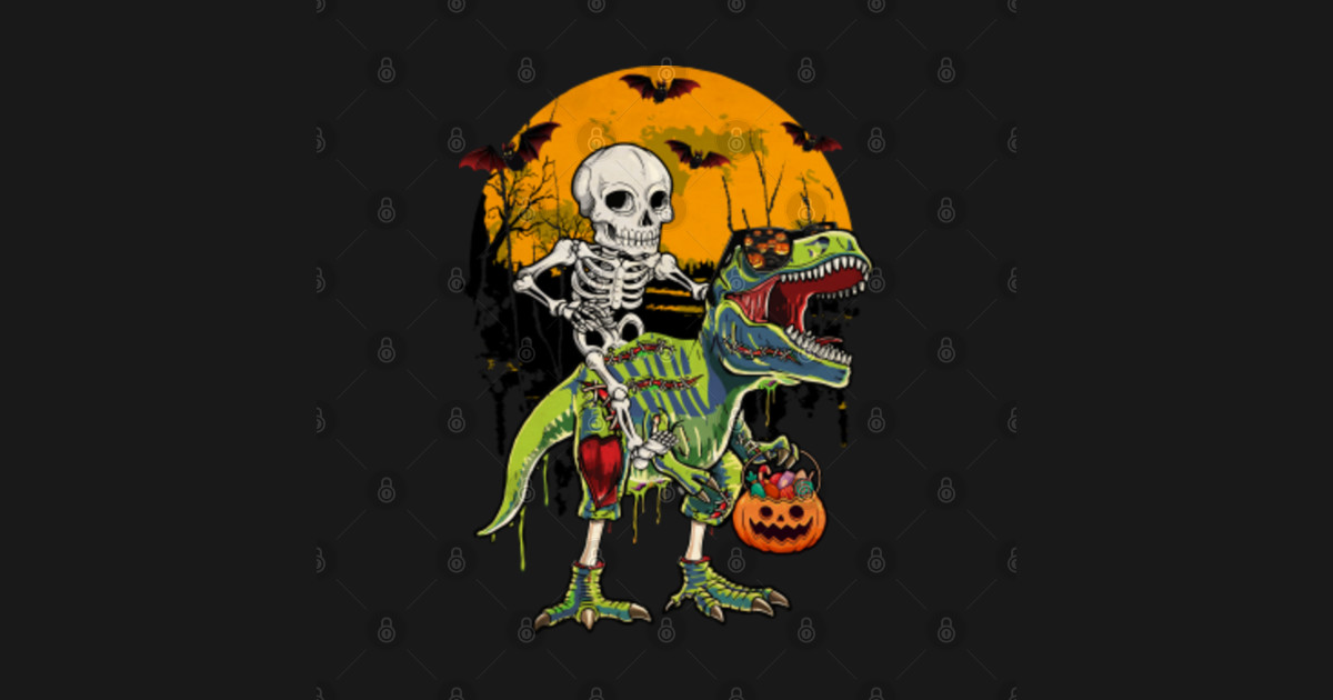 Trex Halloween - Pumpkasaurus - T-Shirt | TeePublic