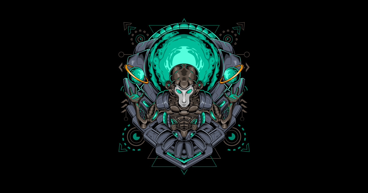 The Geometry of Aliens - Aliens - Sticker | TeePublic