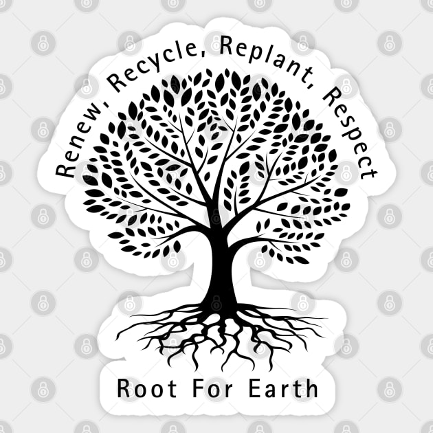 Tree for earth - Earth Day - Sticker | TeePublic