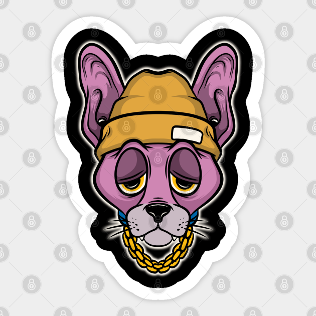 swag cat cartoon - Urban Clothing - Sticker | TeePublic