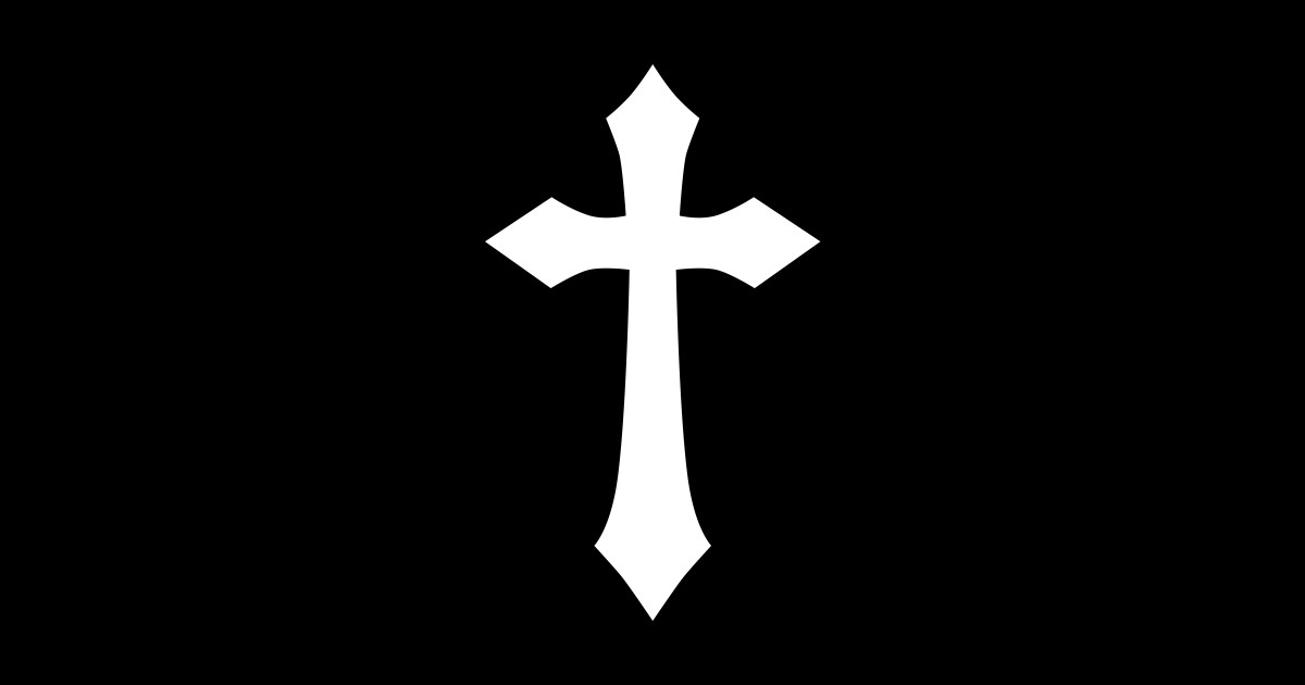 Goth cross symbol - Goth - Sticker | TeePublic