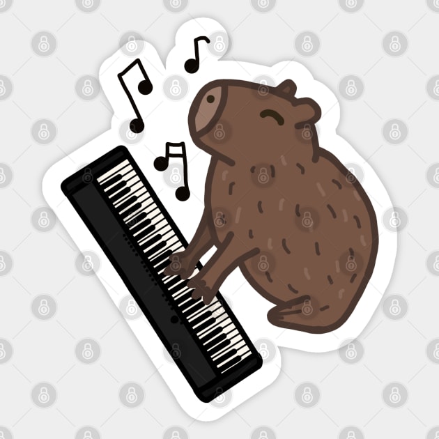 Keyboard Capybara - Keyboard - Sticker | TeePublic