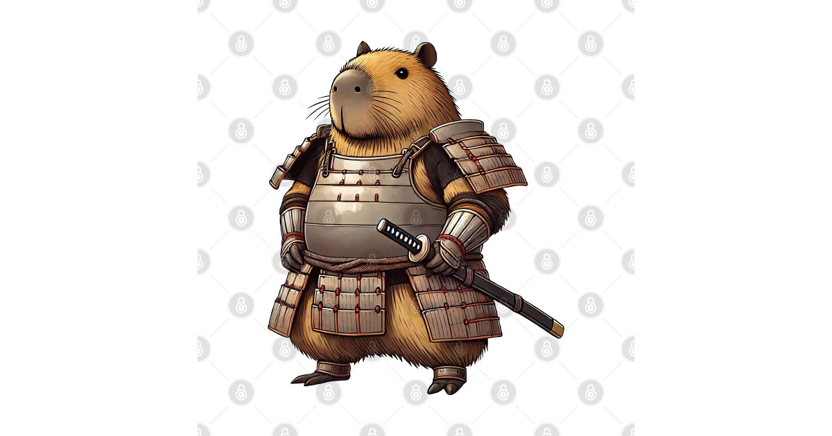 Samurai Capybara - Samurai Capybara - T-Shirt | TeePublic