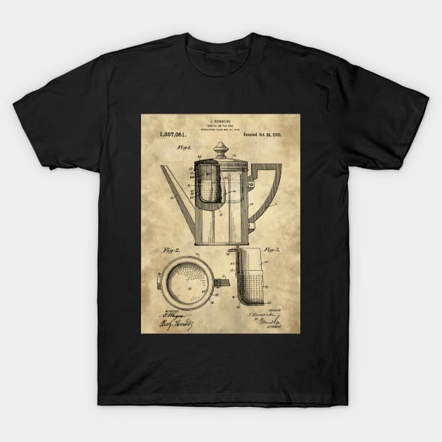 Coffee Or Teapot Blueprint - Blueprint - T-Shirt | TeePublic