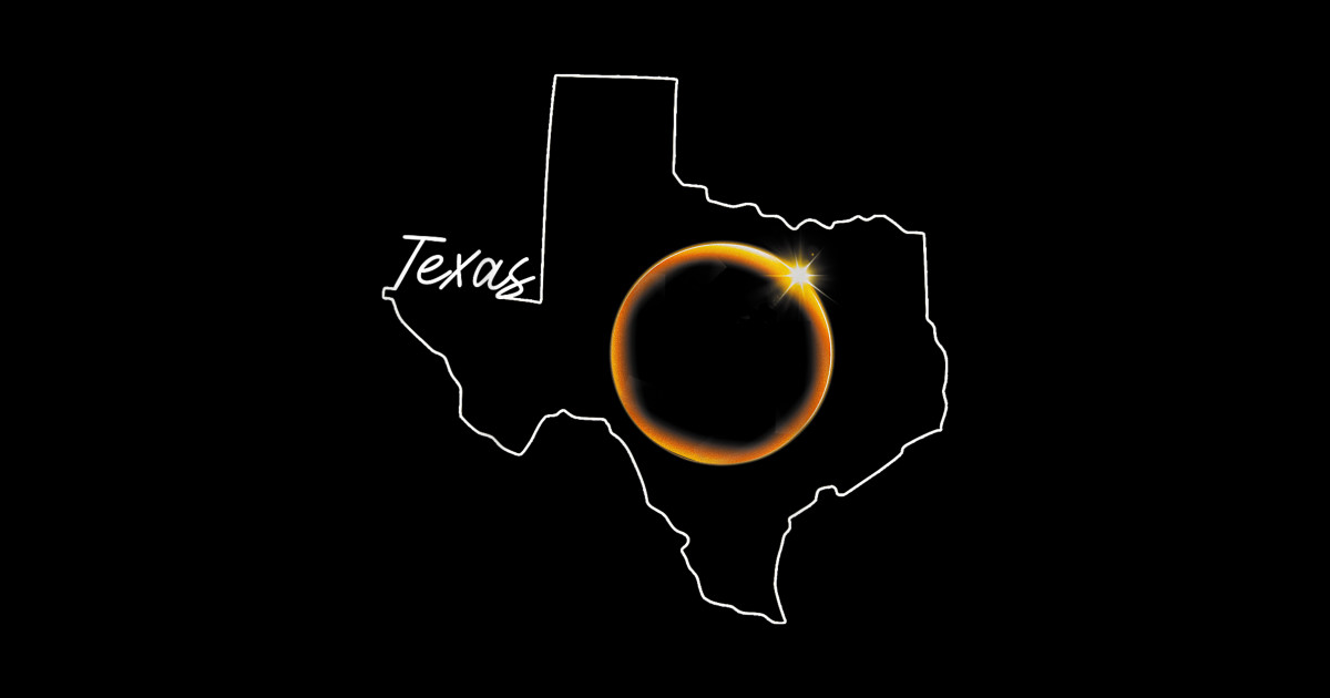 Texas April 8 Total Solar Eclipse USA Map Gift For Men Women - Solar ...