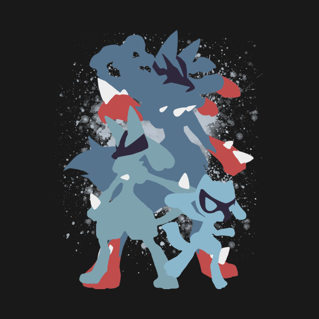 Lucario evolutions - ver. 1 - Pokemon - T-Shirt | TeePublic