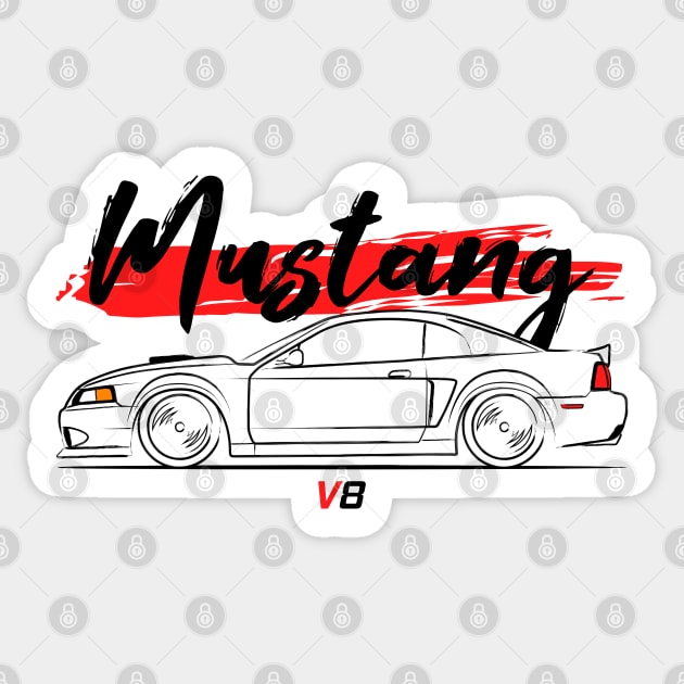 Muscle New Edge Stang Racing - New Edge - Sticker | TeePublic