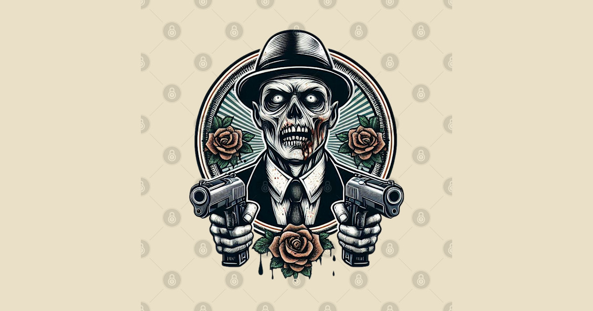 Zombie Gangster - Gangster - T-Shirt | TeePublic