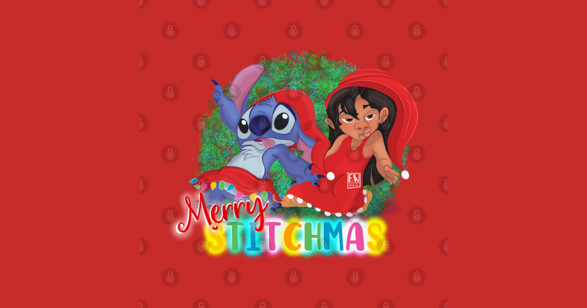 Merry STITCHMAS Stitch & Lilo - Lilo And Stitch - T-Shirt | TeePublic