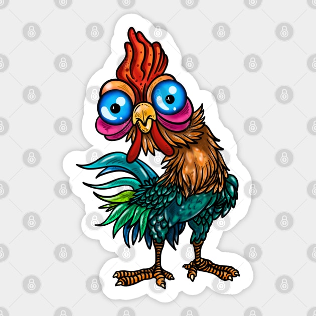 Funny rooster chickens breeding chicken lover - Chicken - Sticker ...