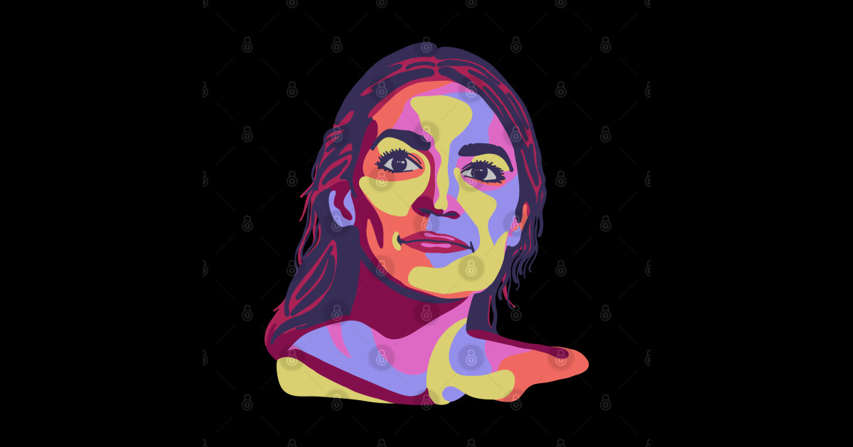 Alexandria Ocasio-Cortez Pop Art Portrait - Aoc Alexandria Ocasio ...