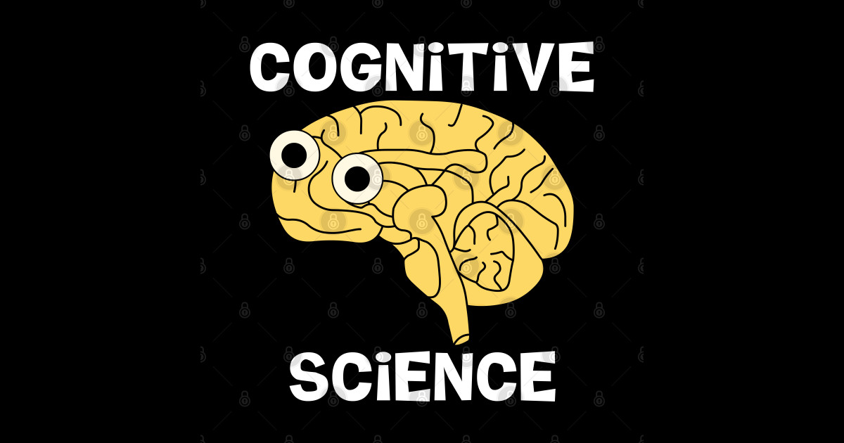 Cognitive Science Brain White Text - Cognitive Science - Sticker ...