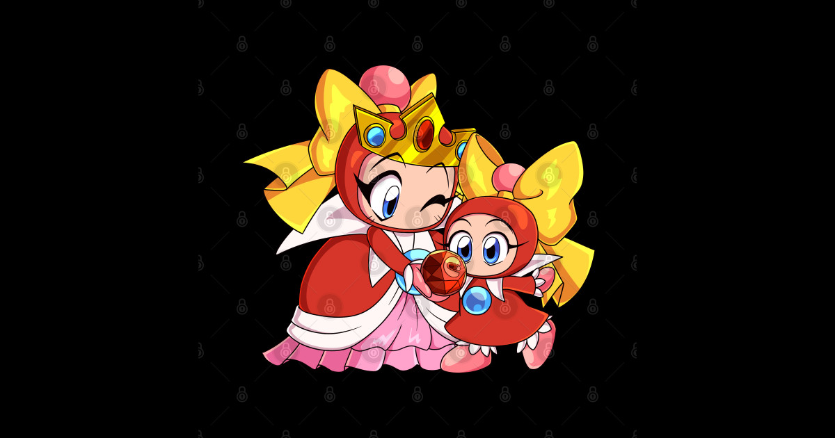 Princess Akabon and baby Akabon - Bomberman - Sticker | TeePublic