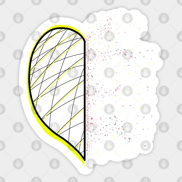 Abstract neon fiery burning heart - Heart - Sticker | TeePublic