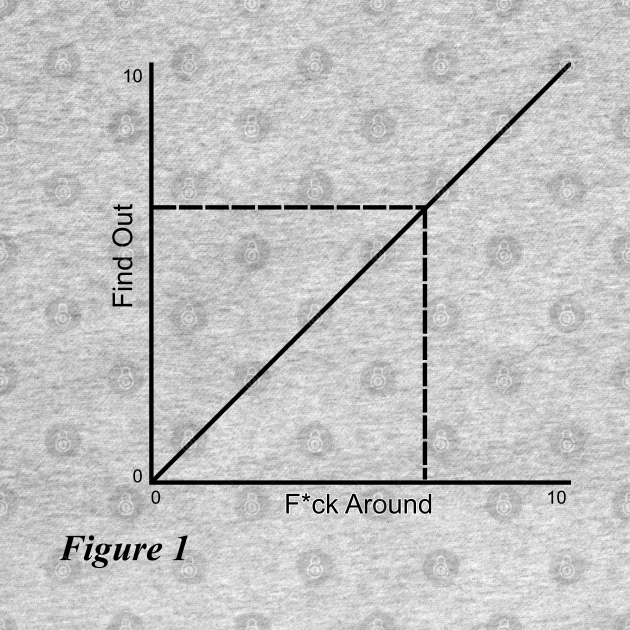 F*ck around find out graph - Fafo - Baseball T-Shirt | TeePublic