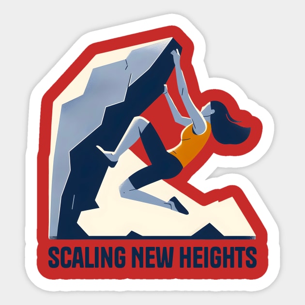 Scaling new heights - Bouldern - Sticker | TeePublic