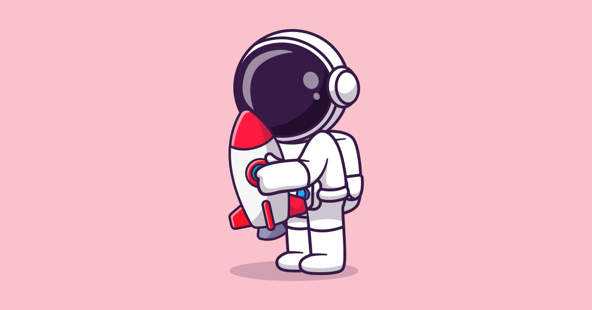 Cute Astronaut Hug Rocket Toy Cartoon - Cute Astronaut Hug Rocket Toy ...