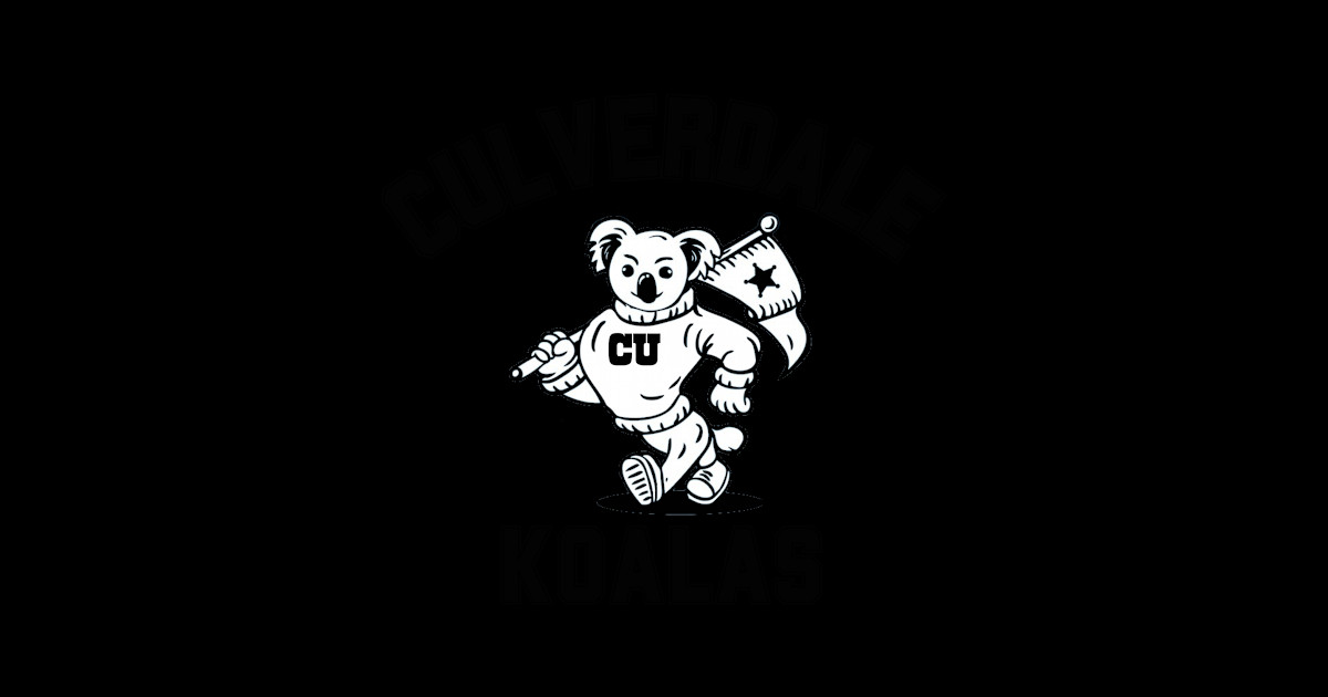Culverdale Koalas College Black Font - Culverdale - Sticker | TeePublic