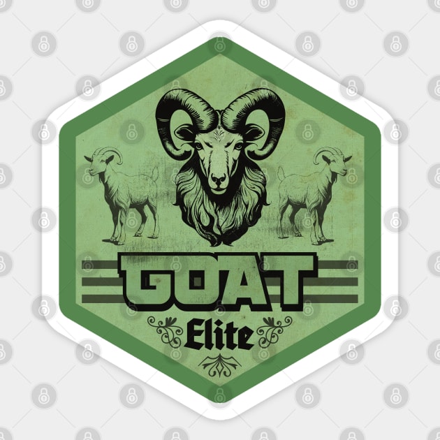 Green Goat Elite Team - Goat Gifts - Sticker | TeePublic