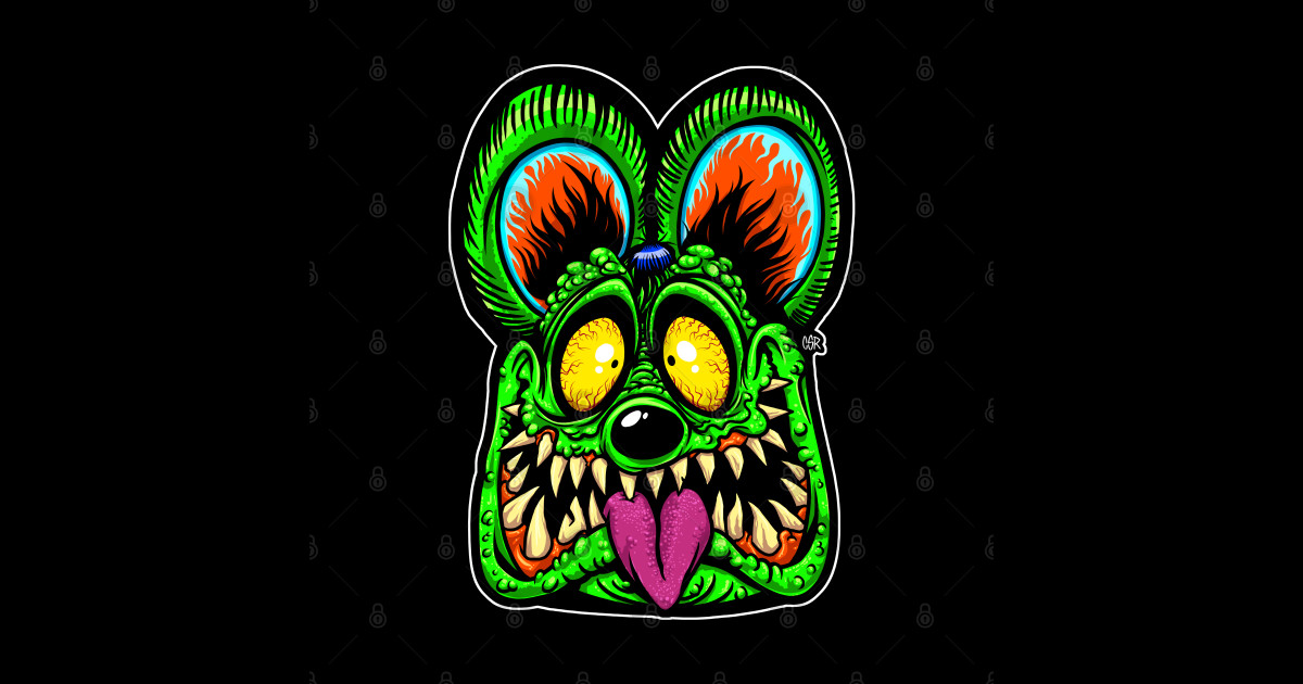 Rat Fink face fan art - Rat Fink - Sticker | TeePublic